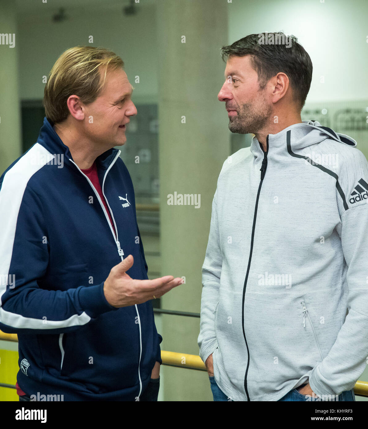 Nuremberg, Germany. 21st Nov, 2017. The CEOs of adidas, Kasper Rorsted ...