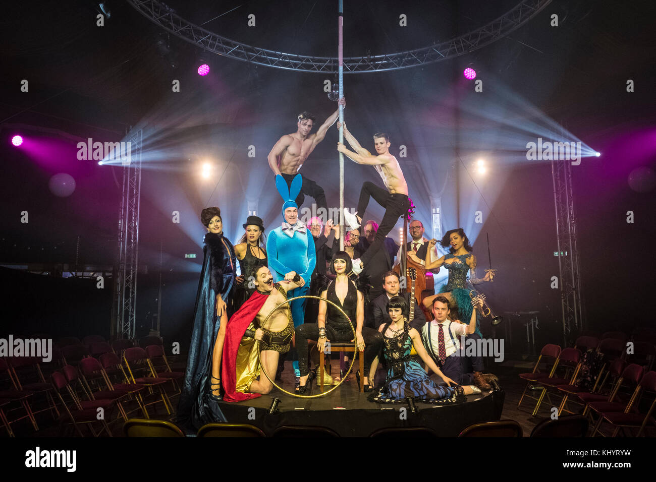 Edinburgh, Scotland, United Kingdom. , . Cabaret group La Clique ...