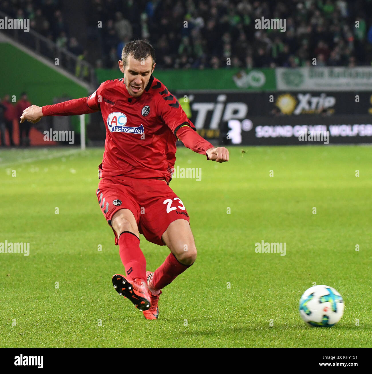 Wolfsburg, Germany. 18th Nov, 2017. Freiburg's Julian Schuster in ...
