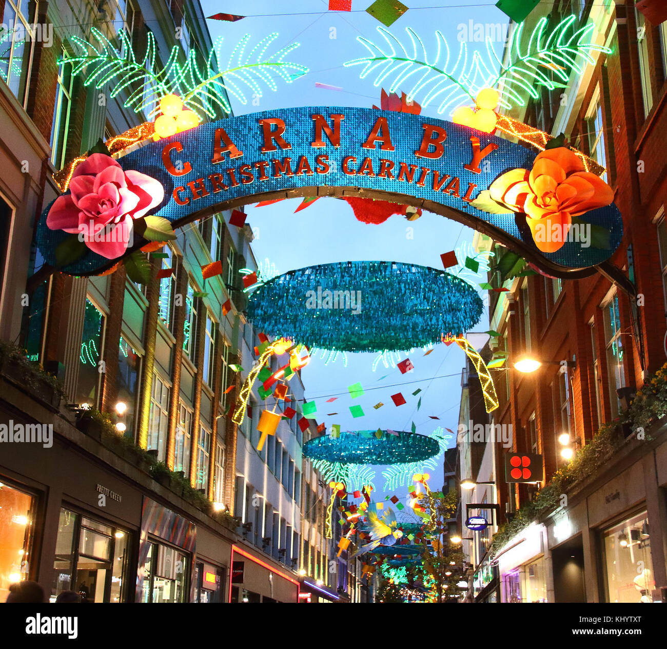 London, UK. 21st Nov, 2017. Carnaby Christmas Carnival - display of ...