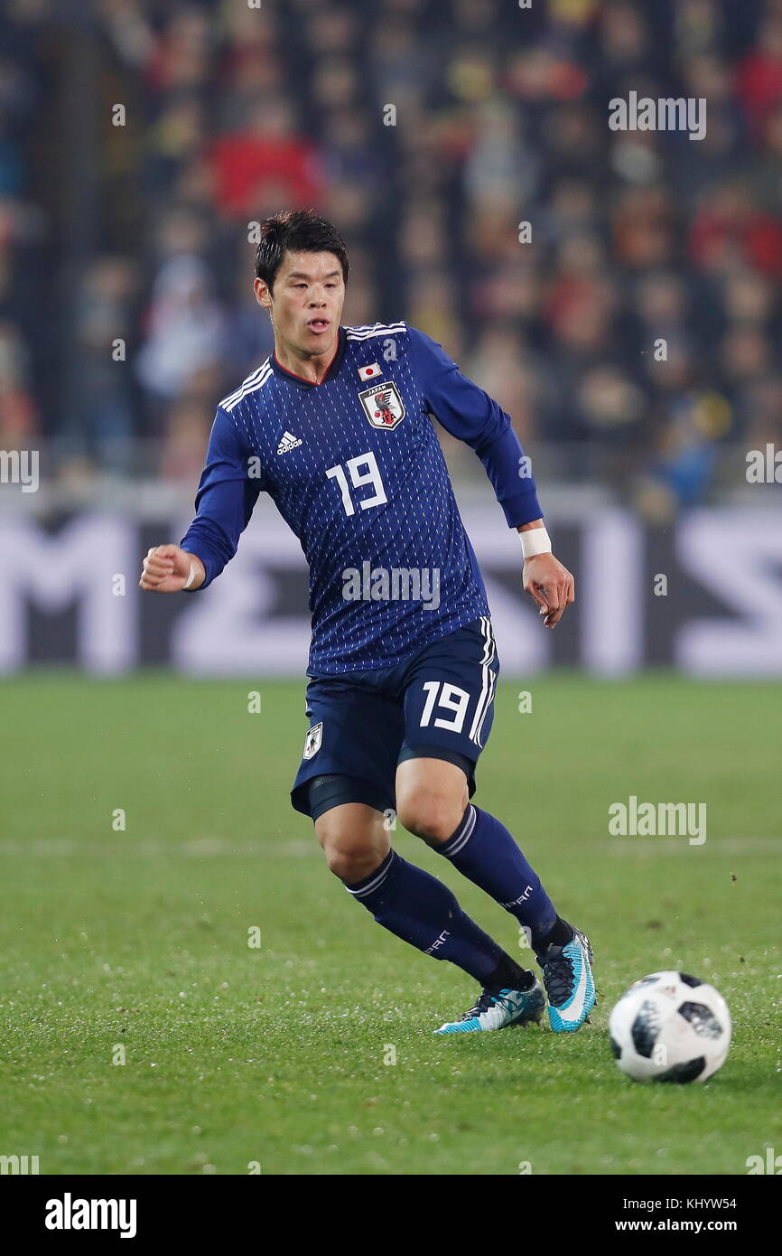 Brugge, Belgium. 14th Nov, 2017. Hiroki Sakai (JPN) Football/Soccer ...