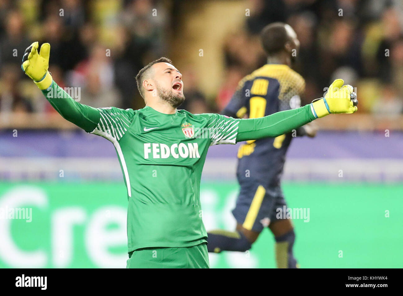 Monaco, Monaco. 21st Nov, 2017. Monaco's goalkeeper Danijel Subasic ...