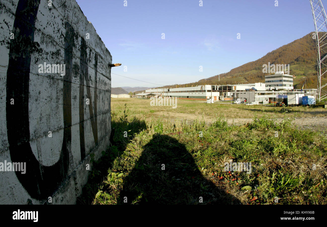 An old battery factory, the former headquarters for the Dutch UN troops ...
