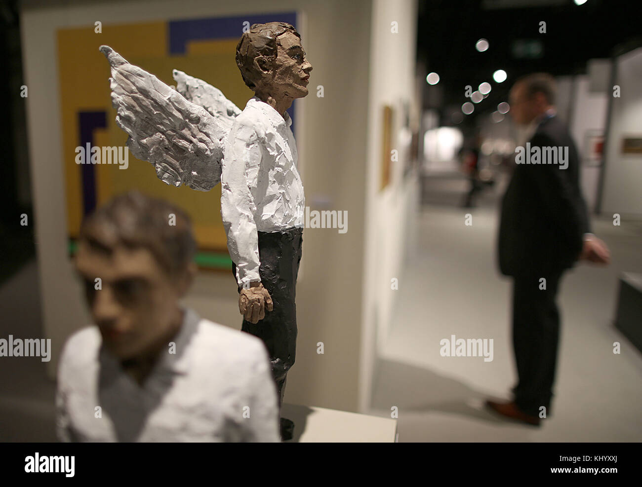 Cologne, Germany. 22nd Nov, 2017. The sculpture 'Engelmann' by Stephan ...