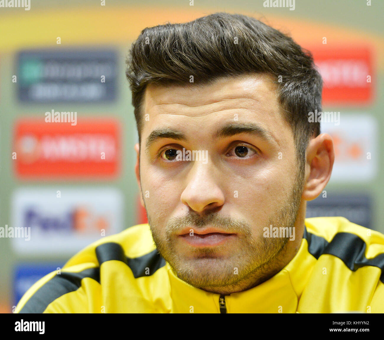 Pilsen, Czech Republic. 22nd Nov, 2017. FCSB halfback Lucian Filip ...