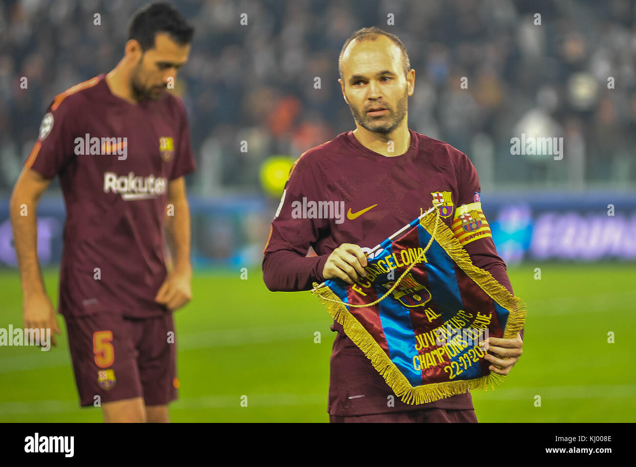 Turin, Italy. 22nd Nov, 2017. Andres Iniesta (FC Barcelona) during the ...