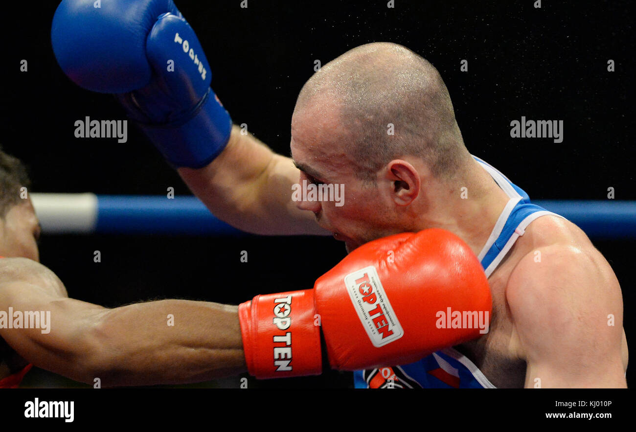 Prague, Czech Republic. 22nd Nov, 2017. Milos Bartl of Czech Republic, right, and Javier Ibanez ...