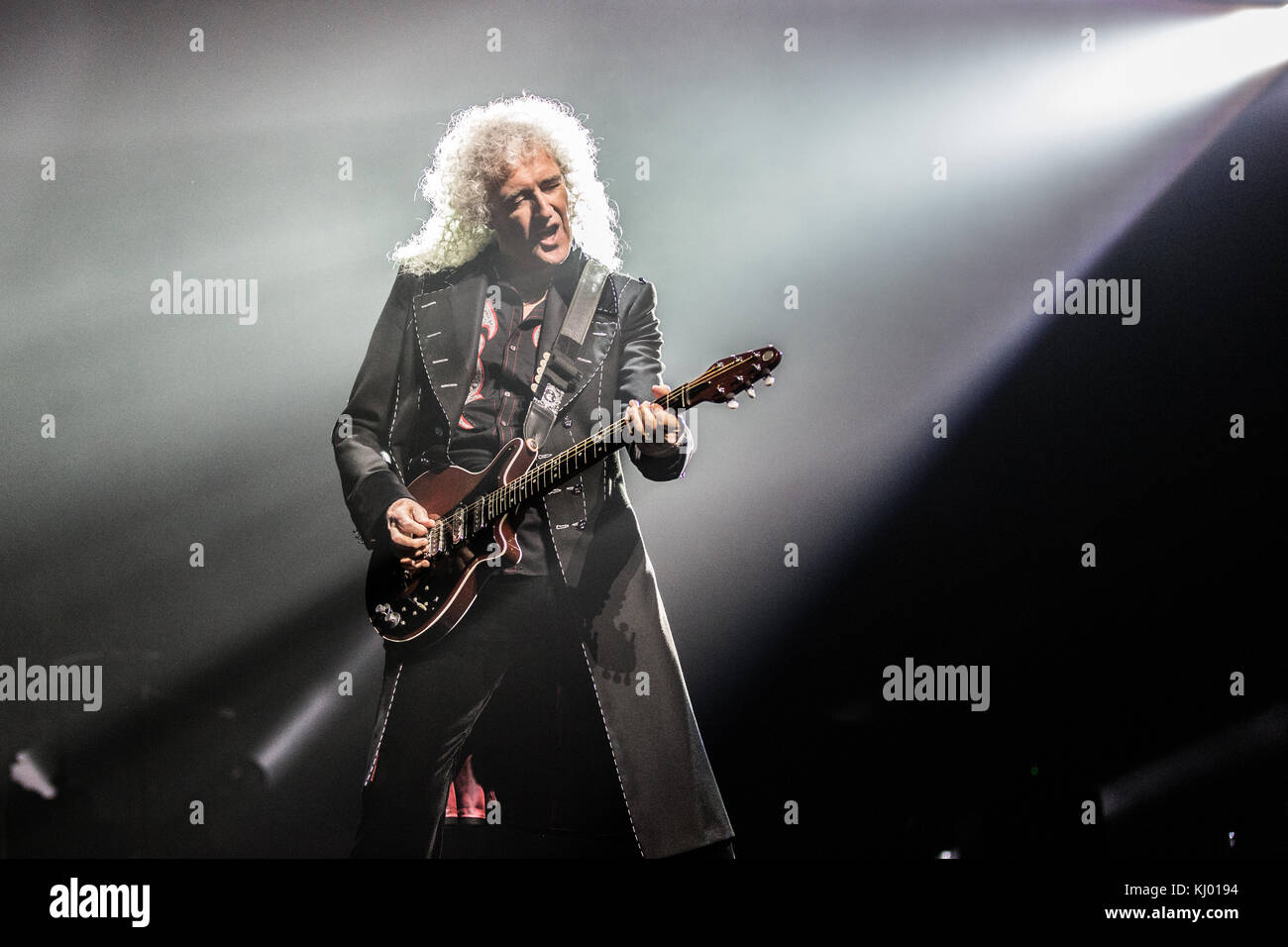 Copenhagen, Denmark. 22nd Nov, 2017. Queen guitarist Brian May seen ...