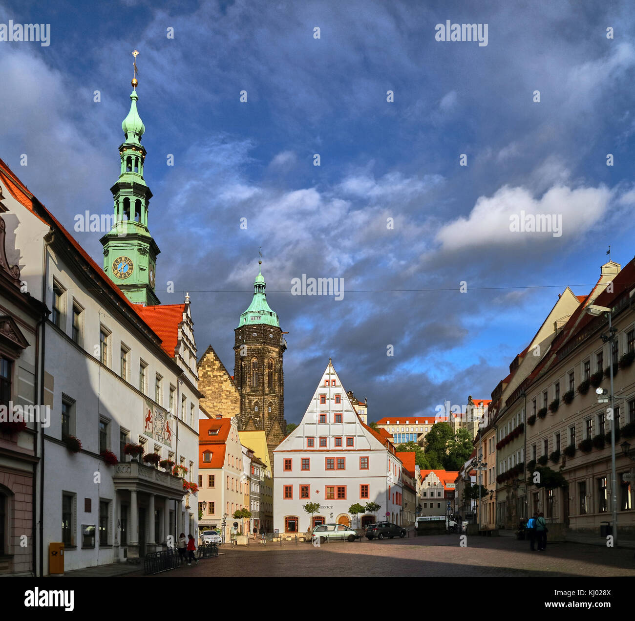 Europe, Germany, Saxony, Pirna city, the old town, the Market square ...