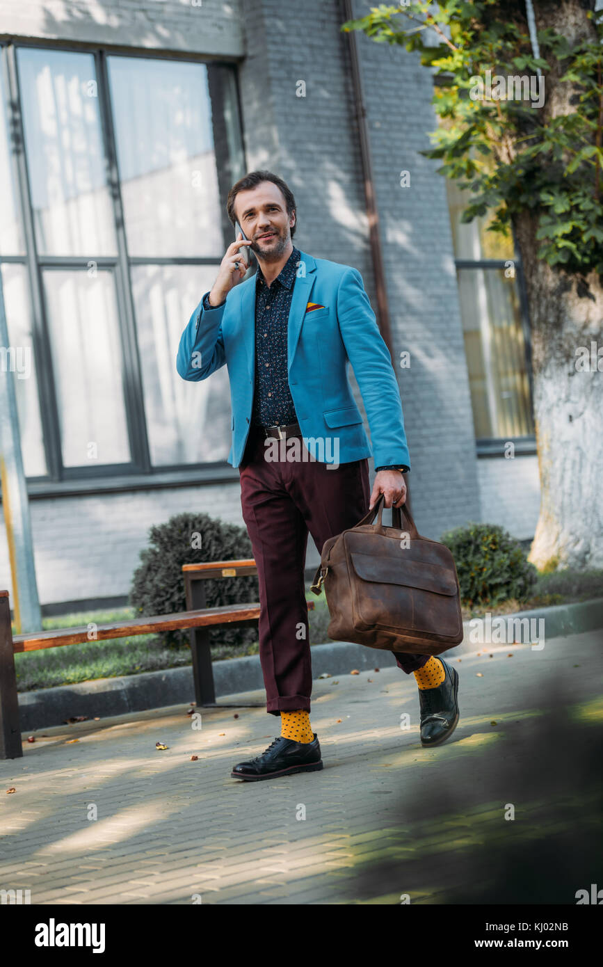 stylish man using smartphone Stock Photo - Alamy