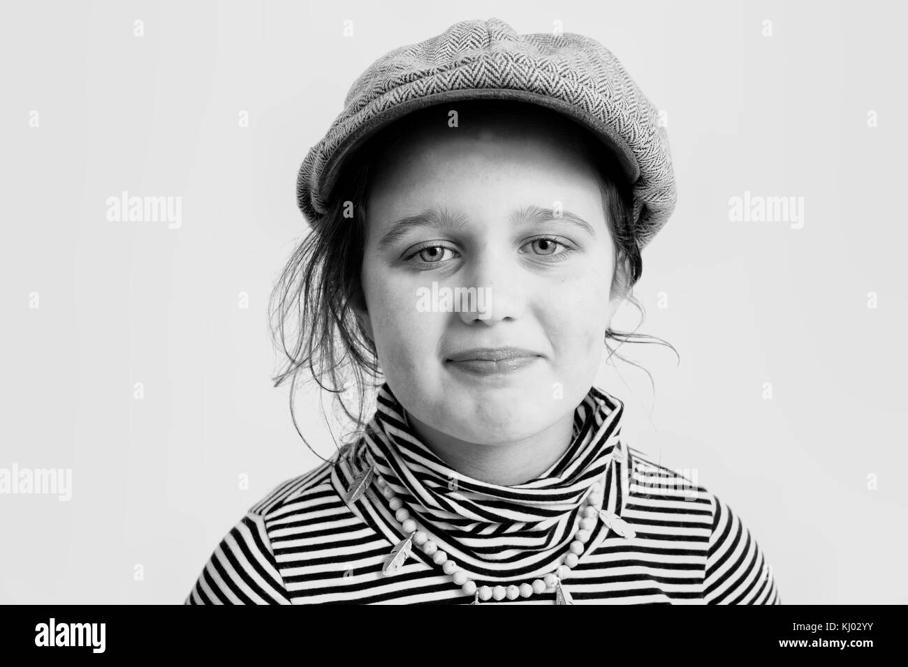 Young german pretty girl posing at studio Stock Photo - Alamy
