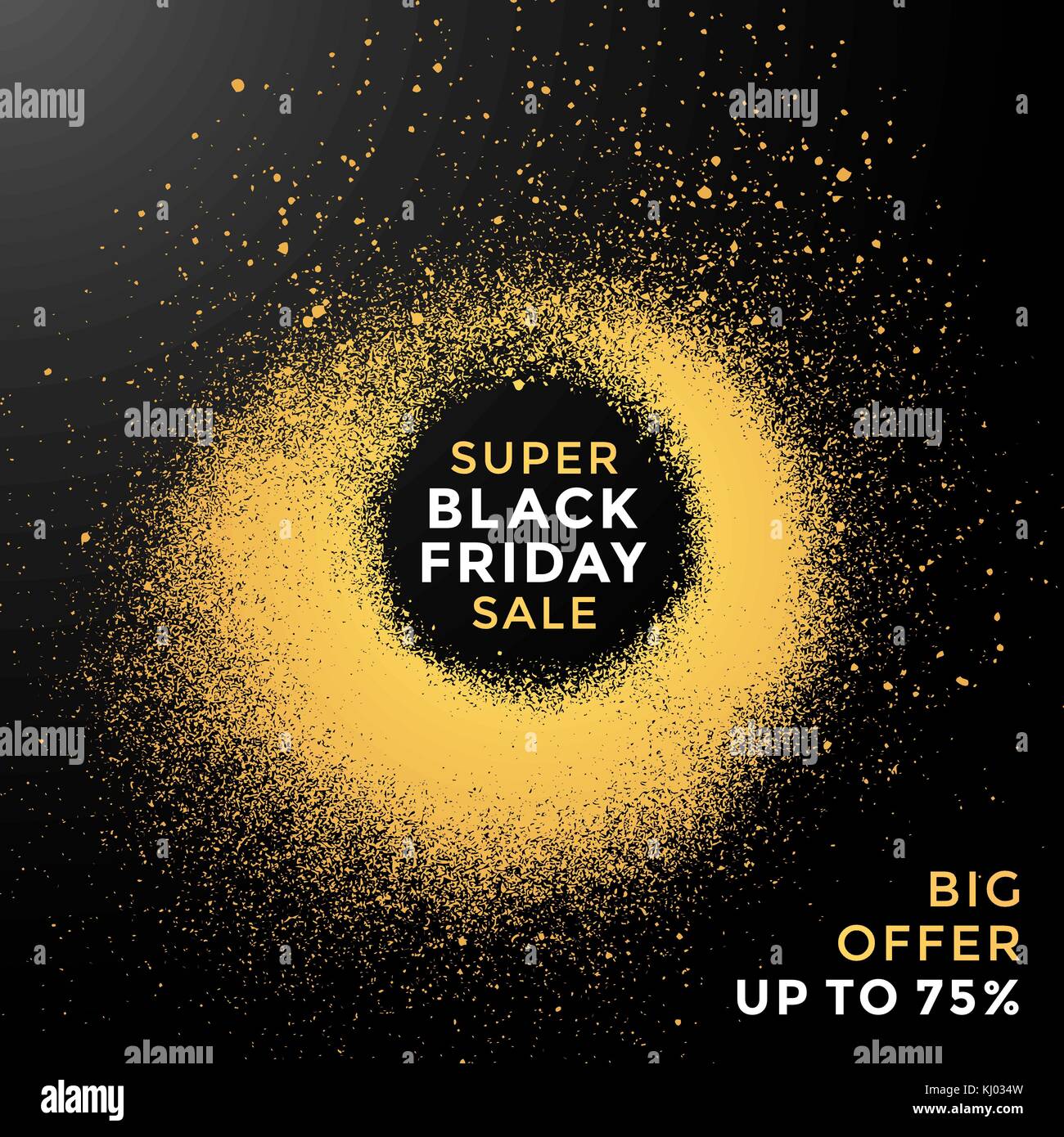 vector grunge gold circle shape spray texture black friday sale ...