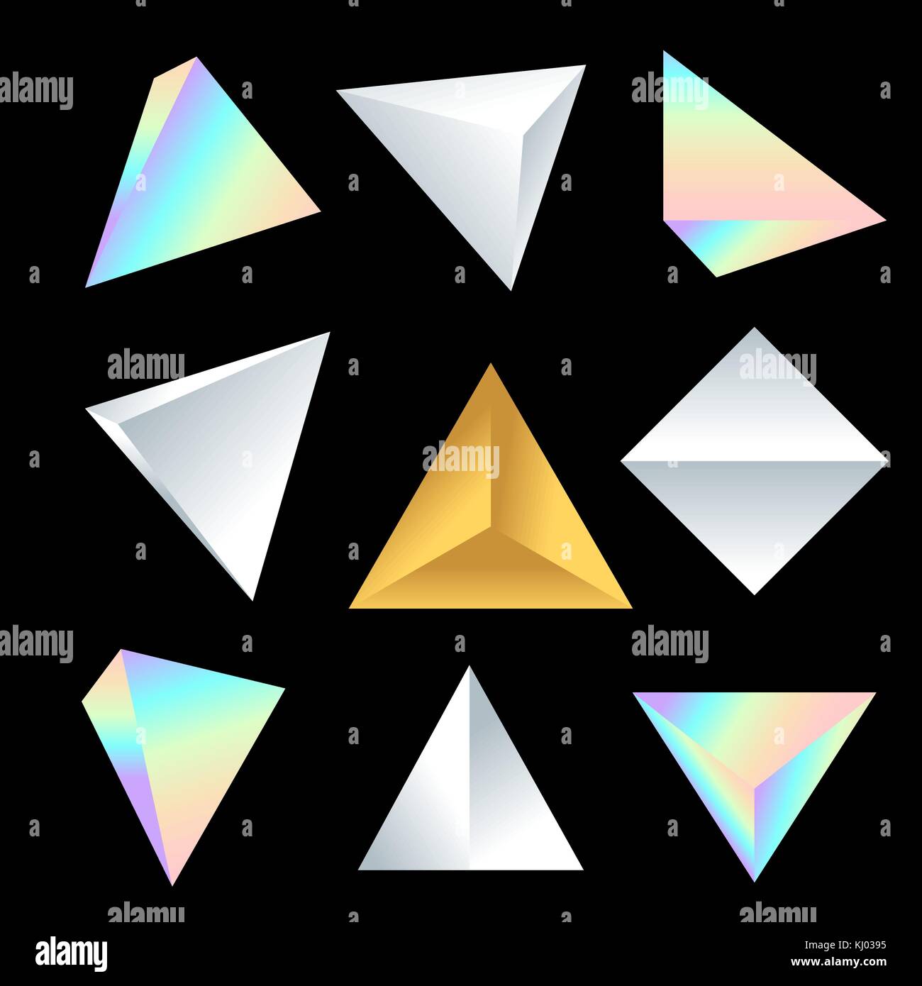 vector various jewelry silver gold pearl gradients colorful various ...