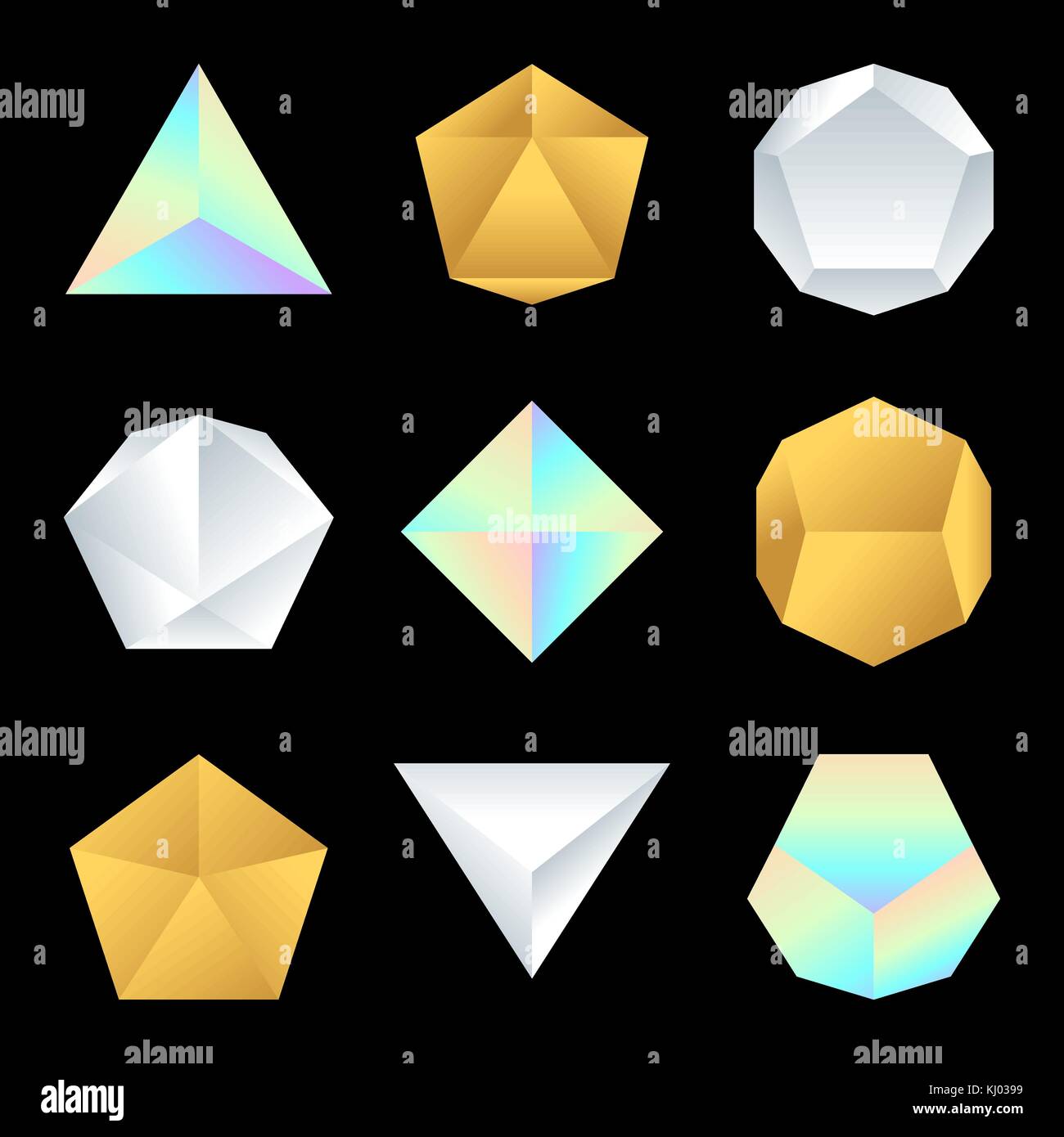 vector various jewelry silver gold pearl gradients colorful various ...