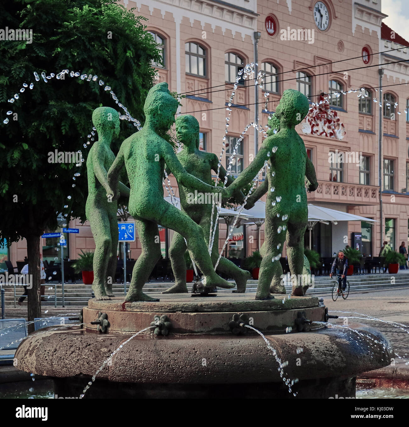 Europe, Germany, Saxony, Zwickau city, the old town, the Hauptmarkt ...
