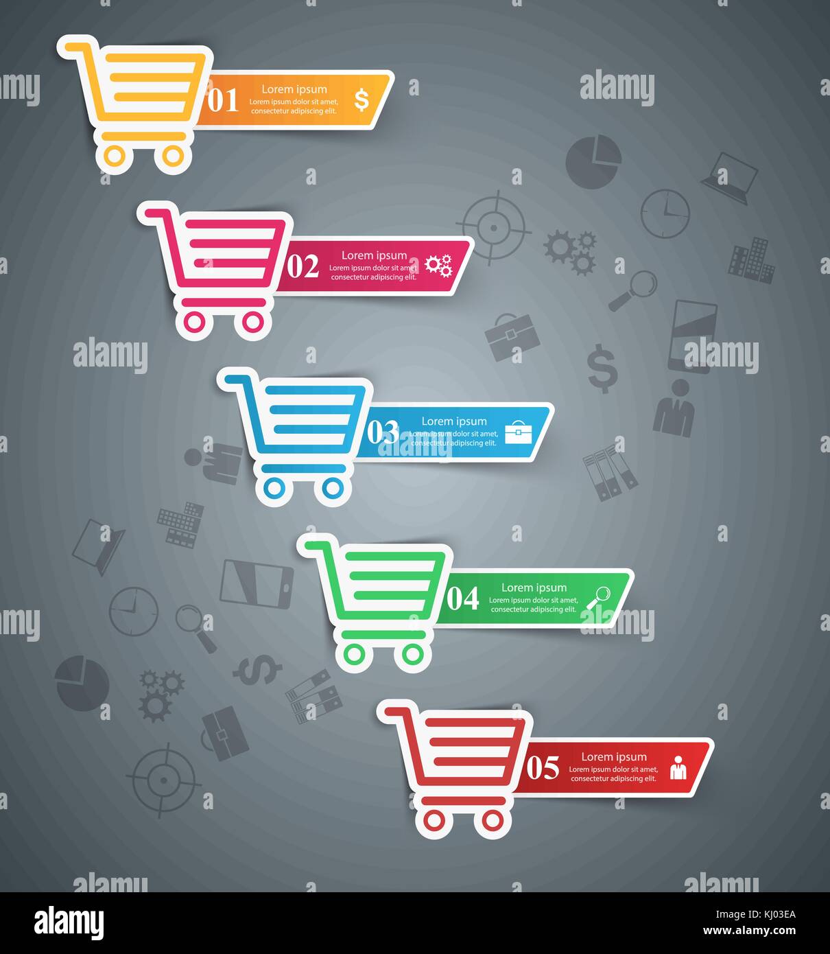 Busines infographic. Cart icon Stock Vector Image & Art - Alamy