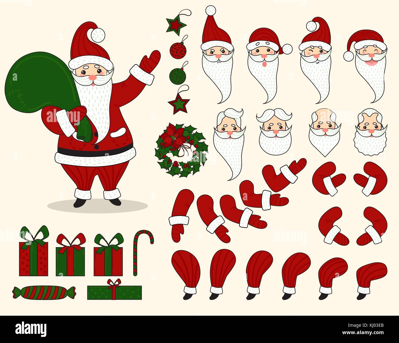 Santa Claus character animation set Stock Vector Image & Art - Alamy