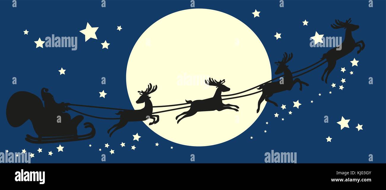 Santa flying sky Stock Vector Images - Alamy