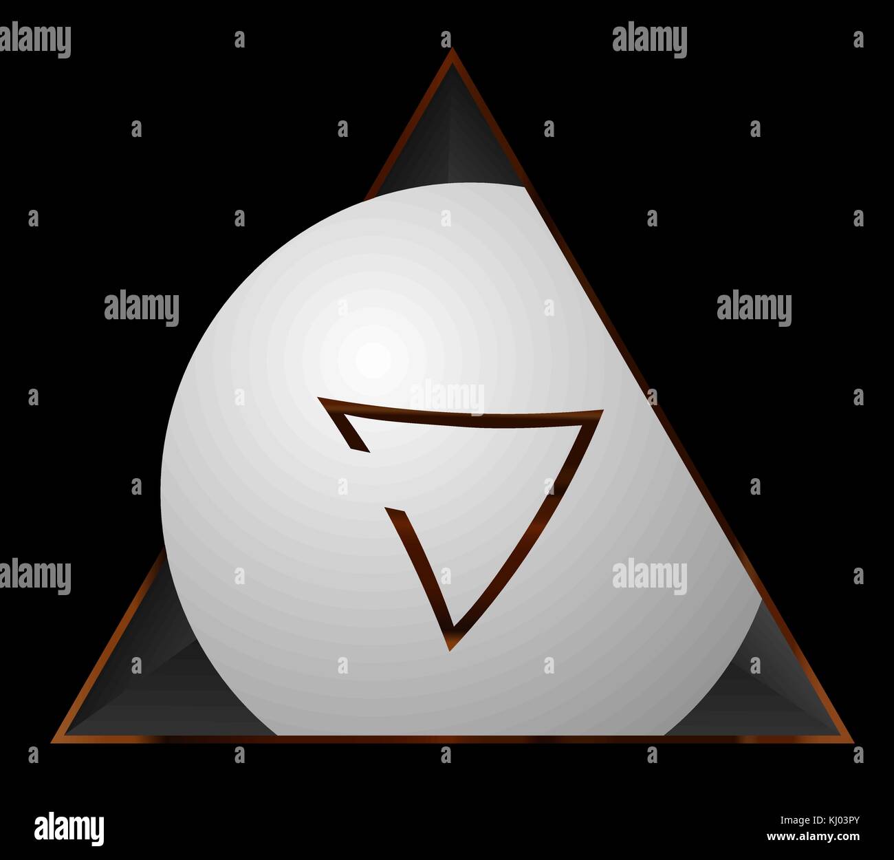 abstraction from triangles and circle center business logo Stock Vector ...