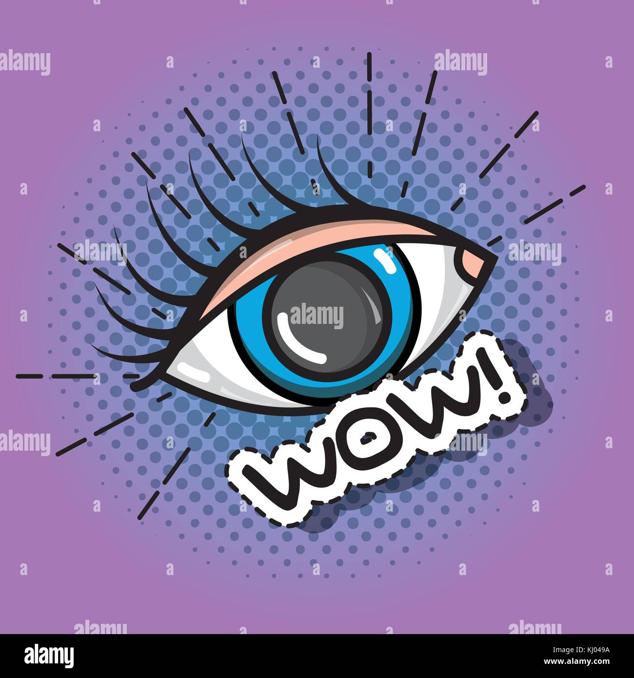 fashion eye pop art patch vector illustration Stock Vector Image & Art ...