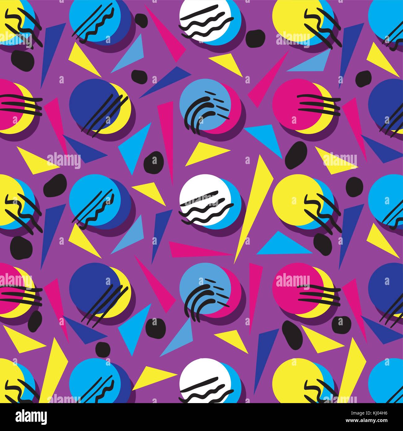 geometric color figures memphis style background vector illustration ...