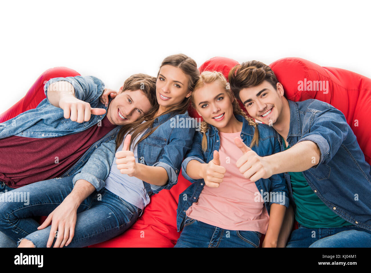 friends showing thumbs up Stock Photo - Alamy