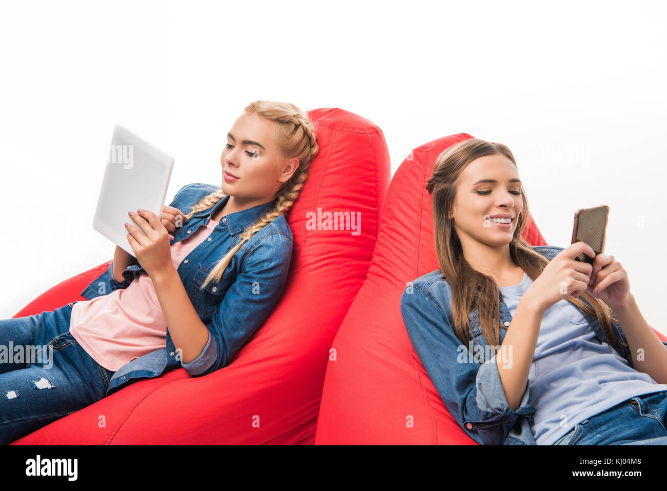 girls using digital devices Stock Photo - Alamy