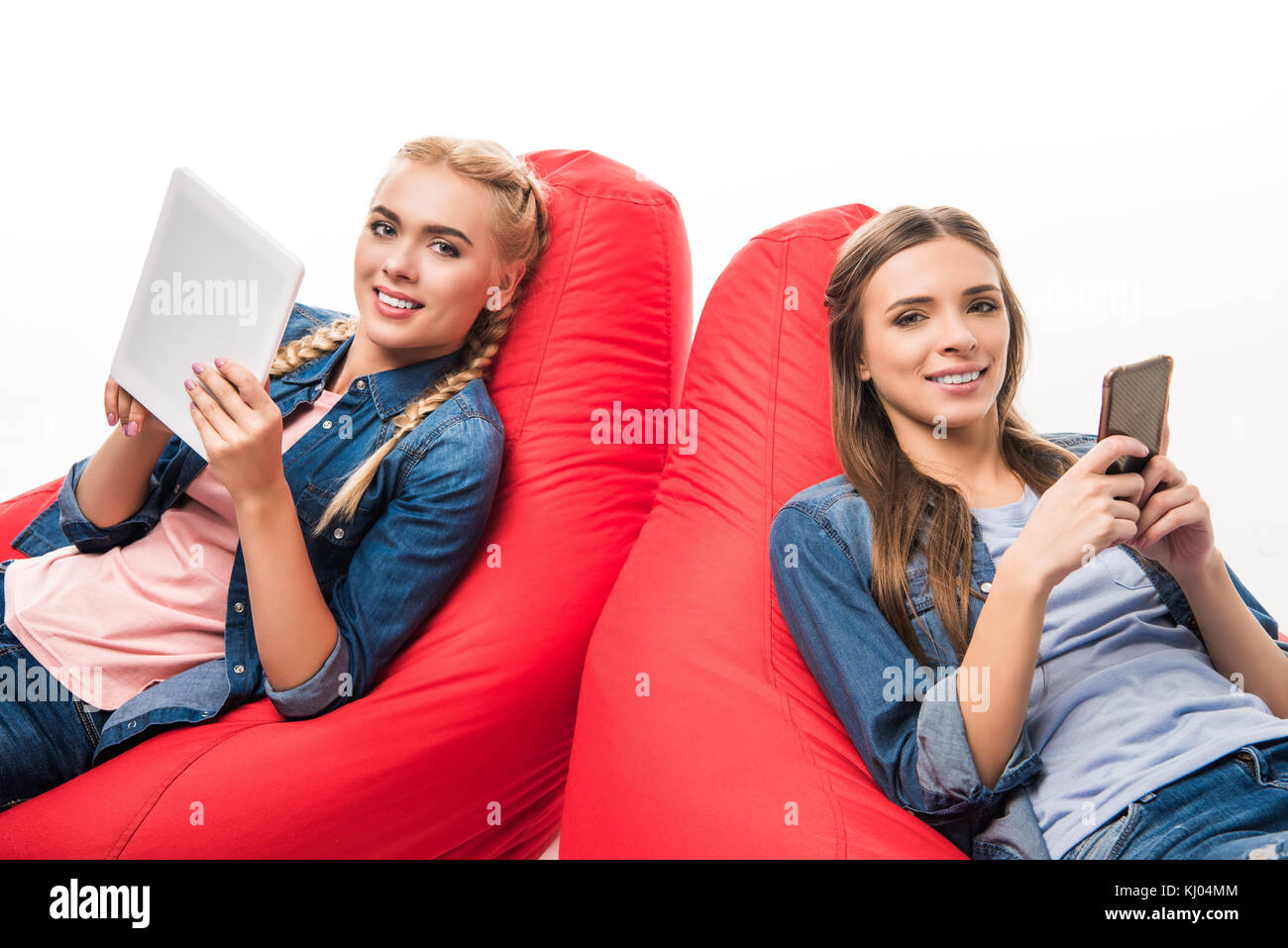 girls using digital devices Stock Photo - Alamy