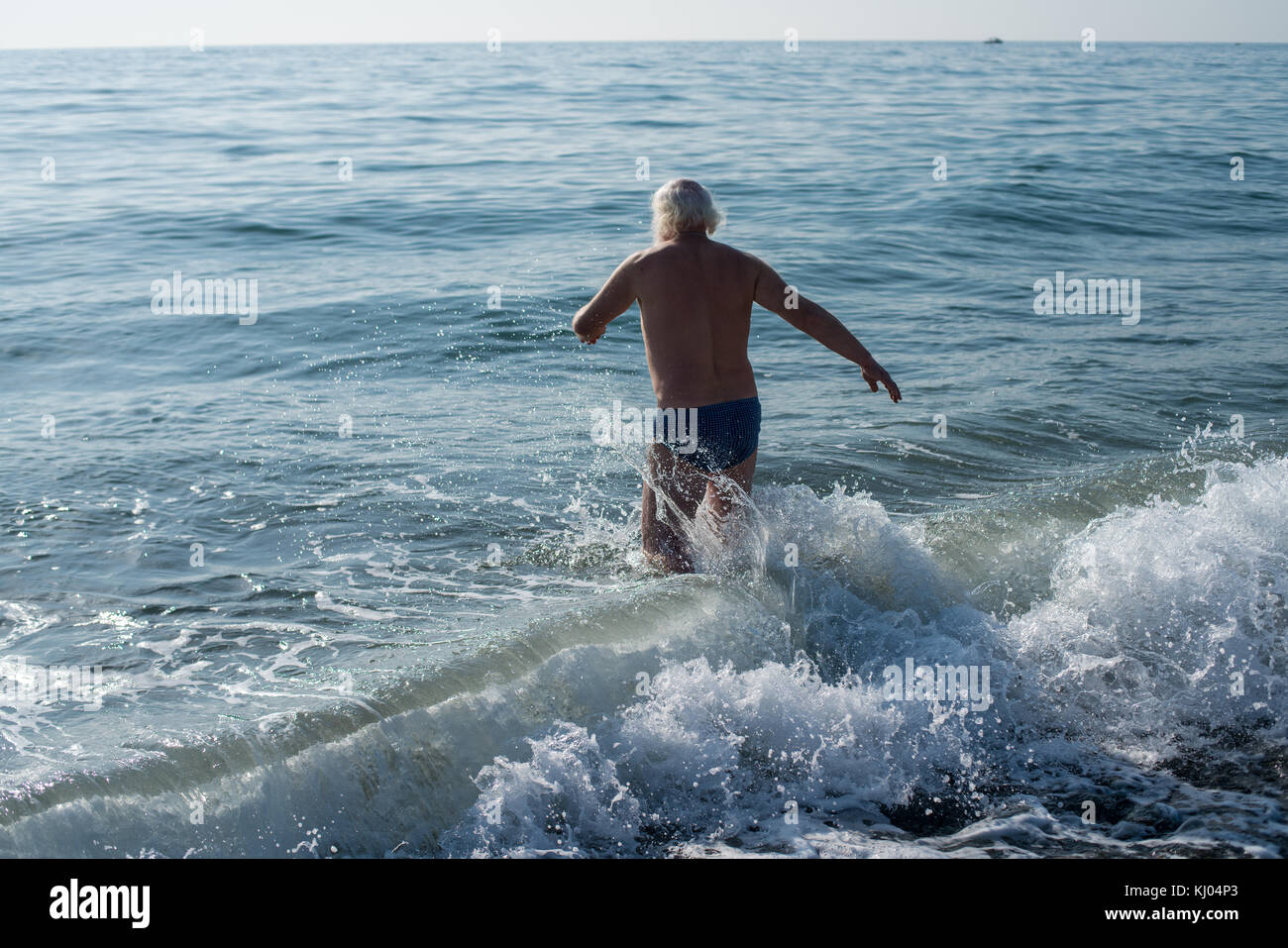 Old man swimming hi-res stock photography and images - Alamy