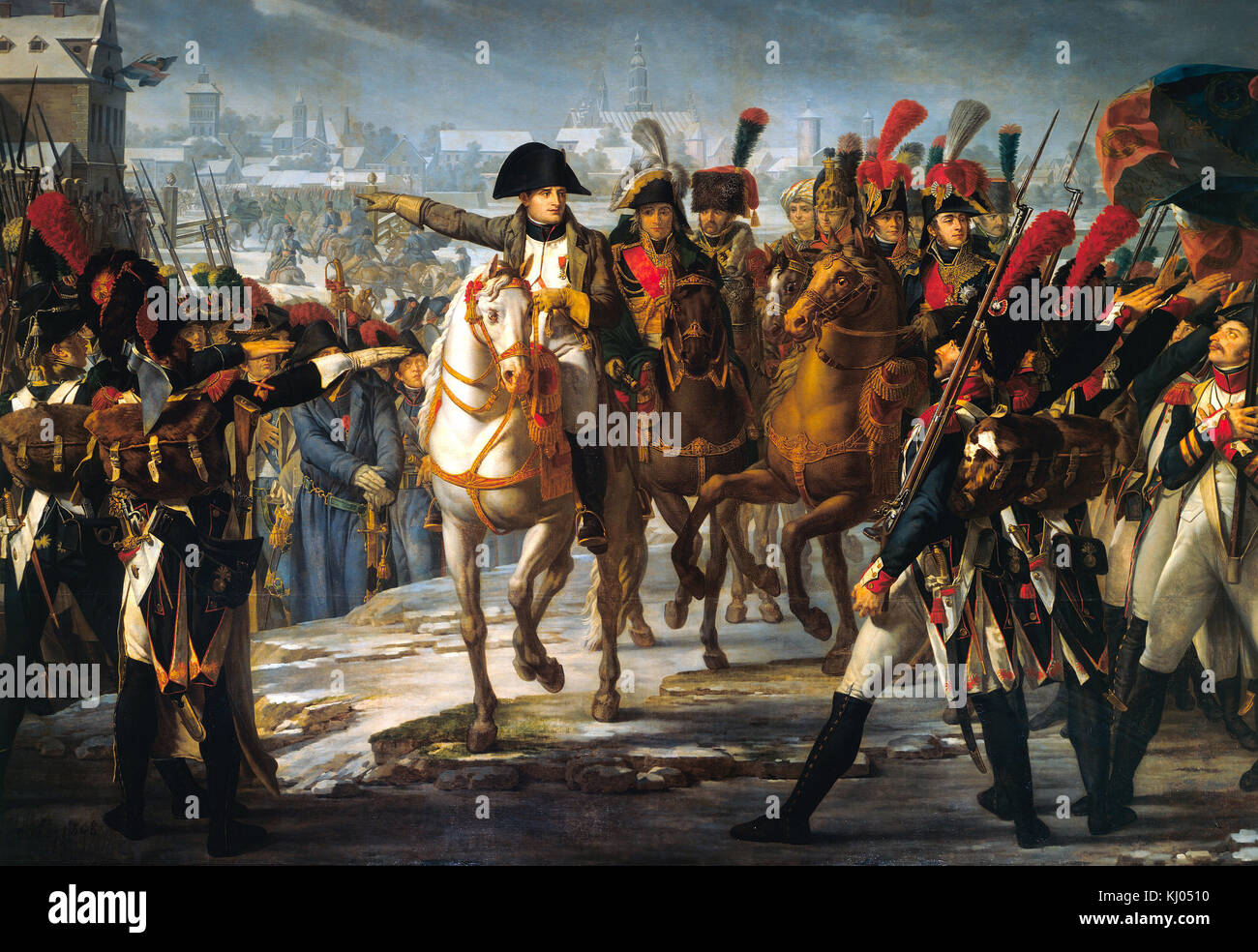 Gautherot Claude - Napoleon haranguing the 2nd Corps of the Great Army ...