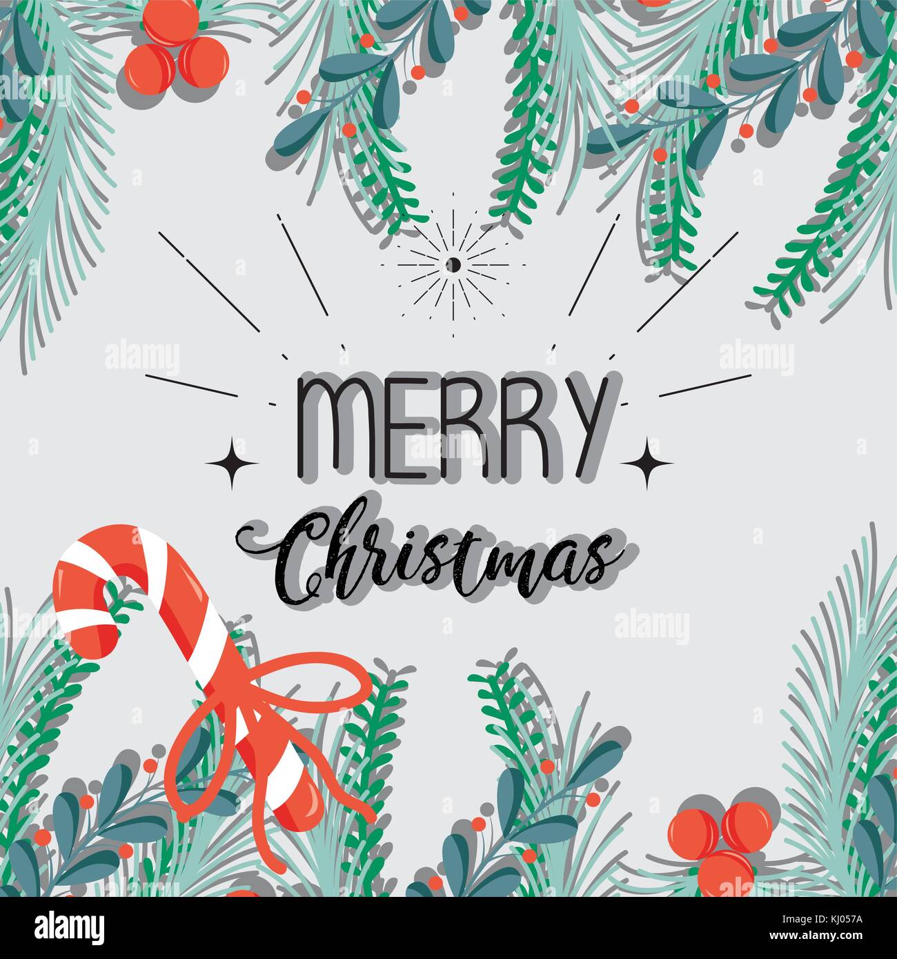 merry chistmas decoration card to celebration vector illustration Stock ...