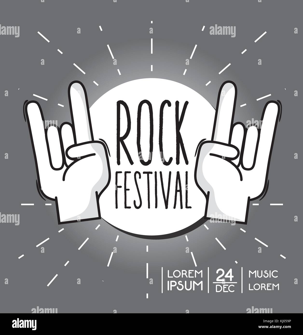 rock festival concert music event vector illustration Stock Vector ...