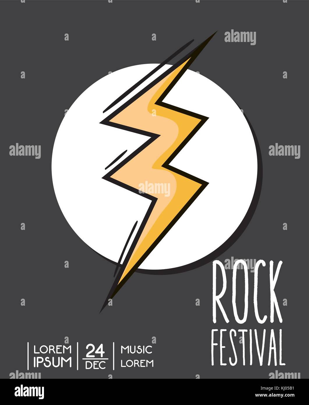 rock festival event music concert vector illustration Stock Vector ...