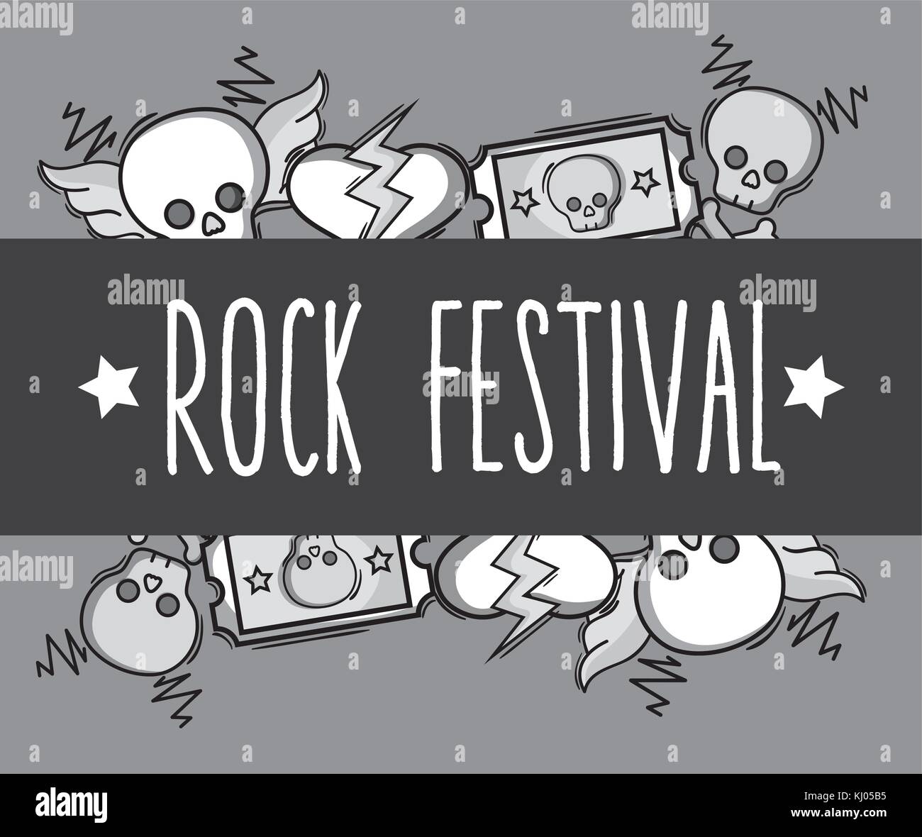rock festival concert music event vector illustration Stock Vector ...