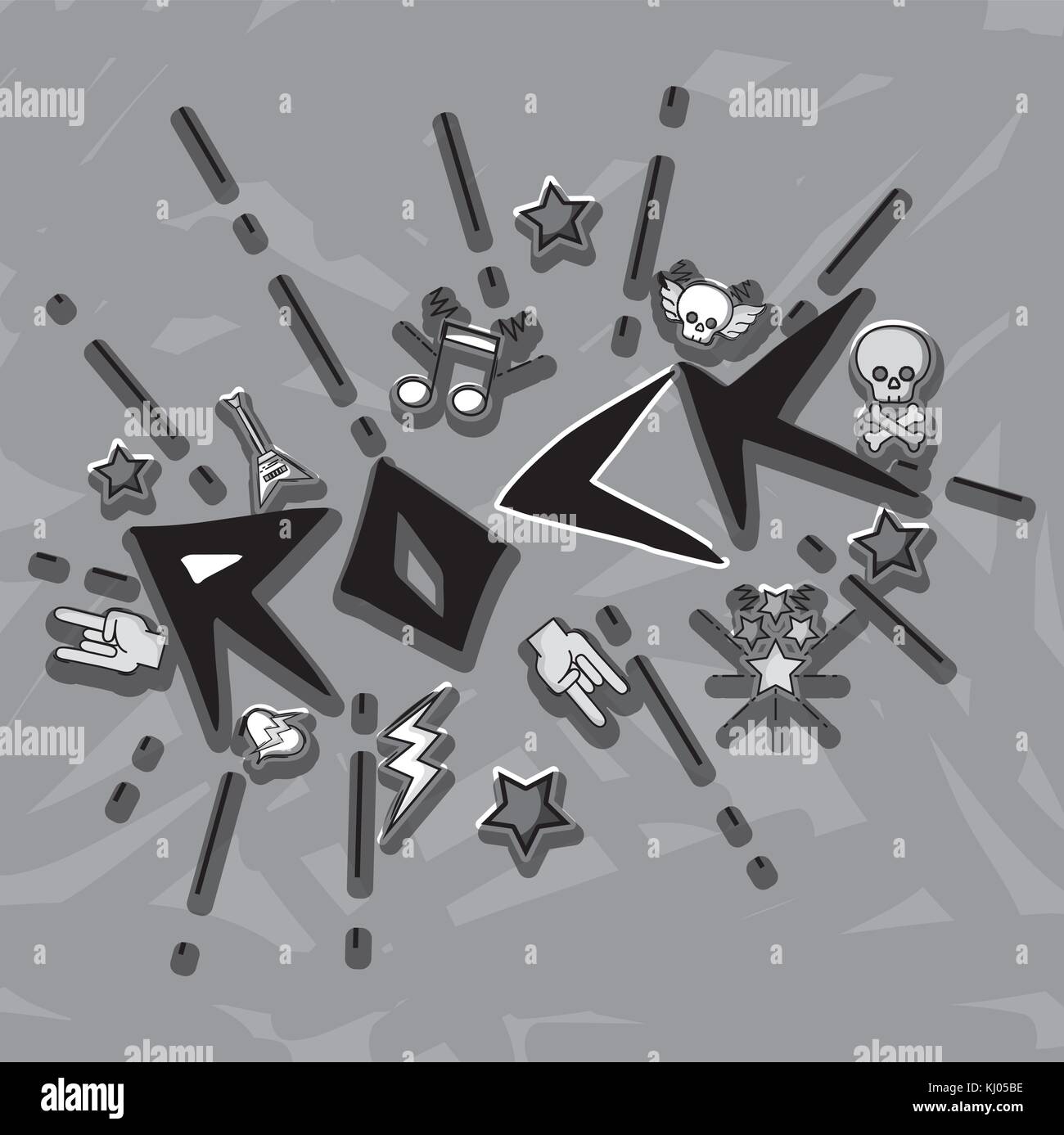 rock music festival event concert vector illustration Stock Vector ...