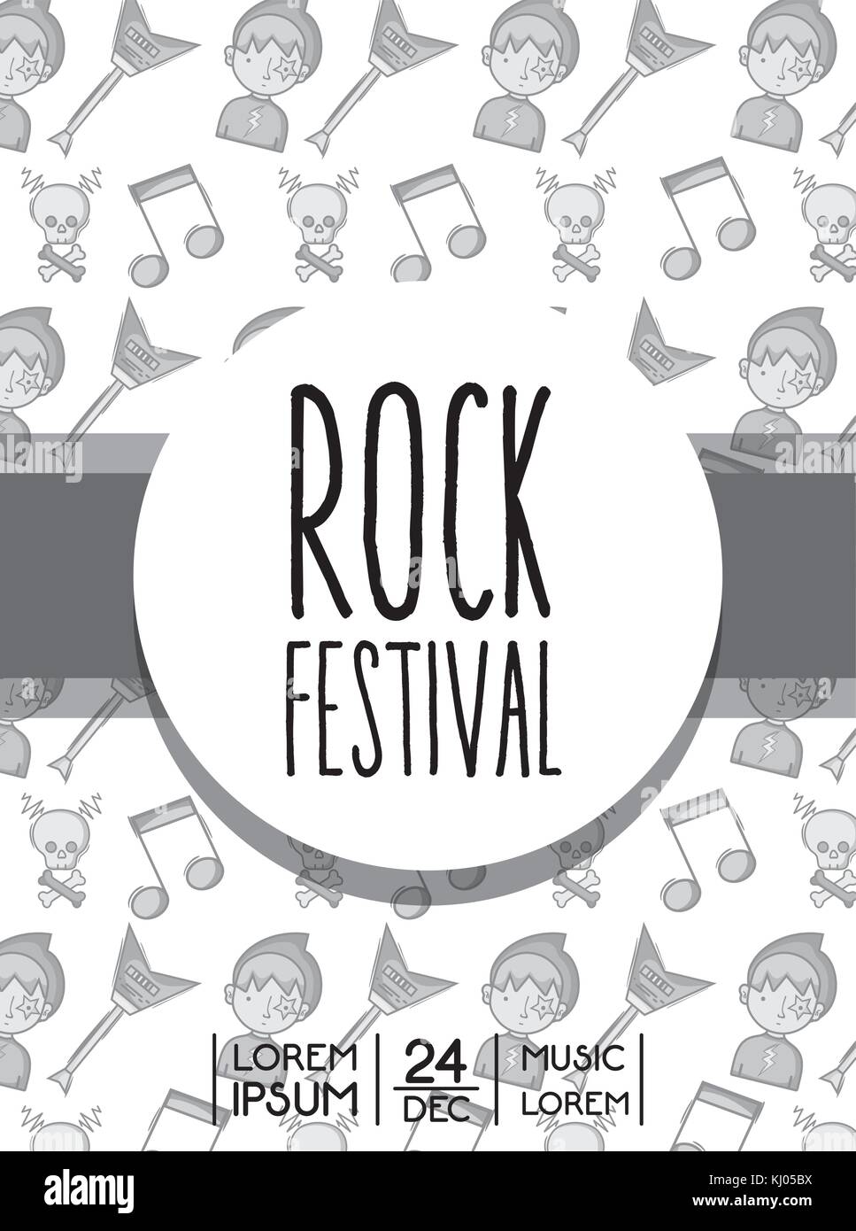 rock festival event music concert vector illustration Stock Vector ...