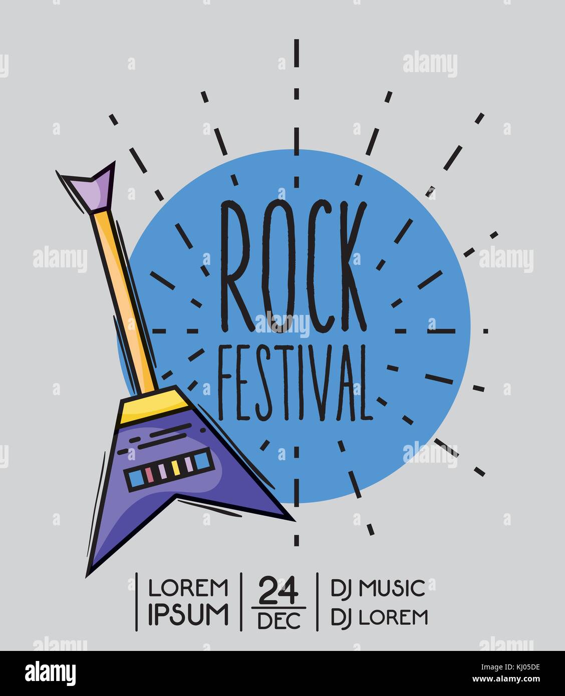 rock festival event music concert vector illustration Stock Vector ...