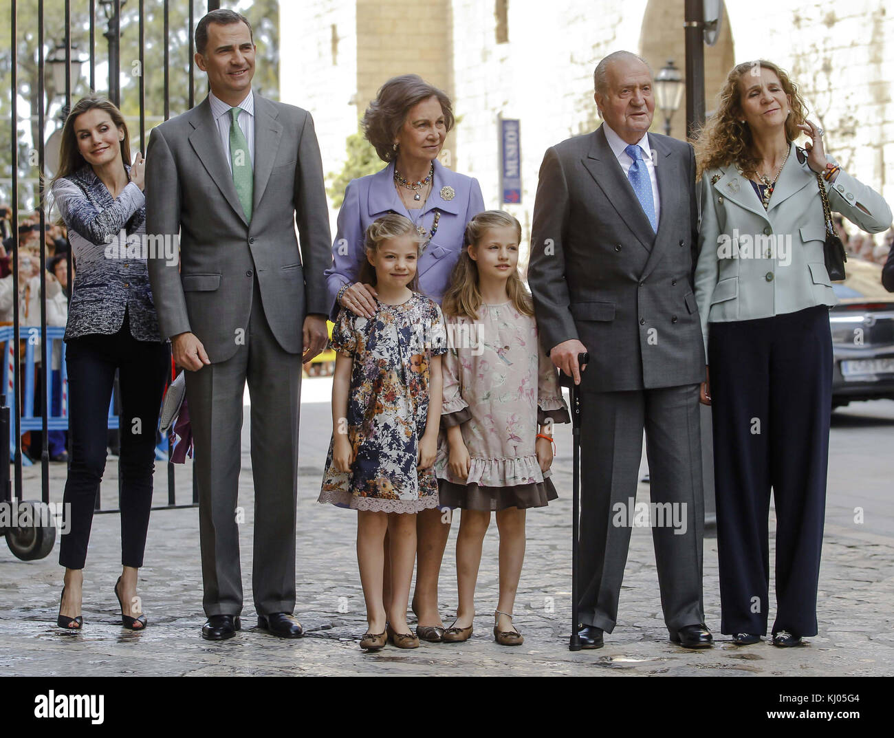PALMA DE MALLORCA, SPAIN - APRIL 20: Spanish Royals - Princess Letizia ...