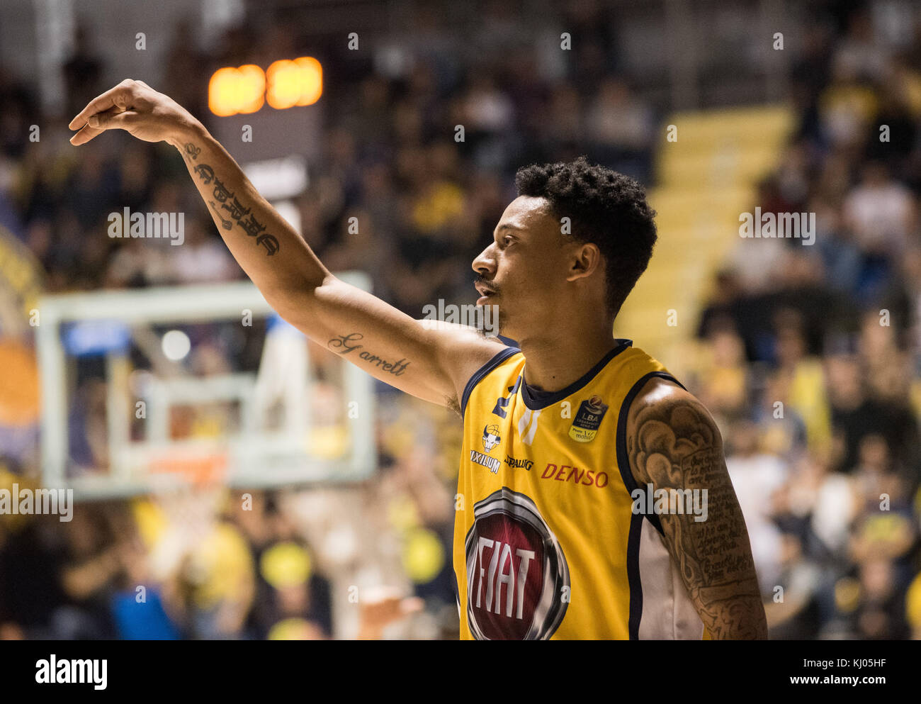 Diante Garrett (Fiat Torino Auxilium) during the Basketball Match ...