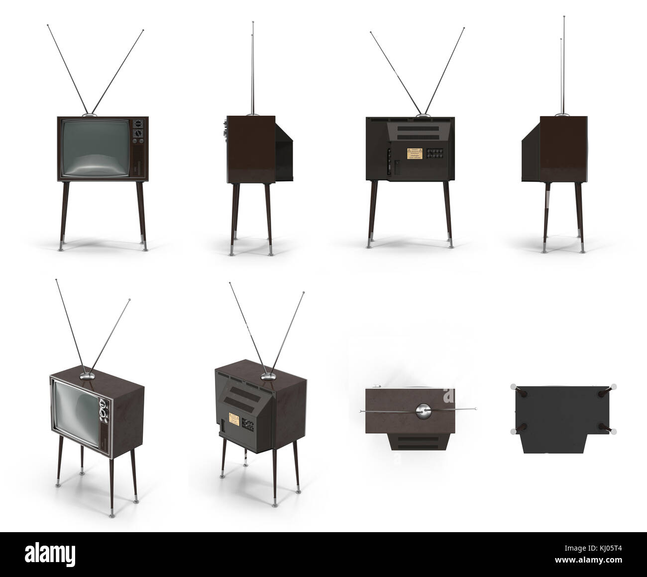 Retro television back Cut Out Stock Images & Pictures - Alamy