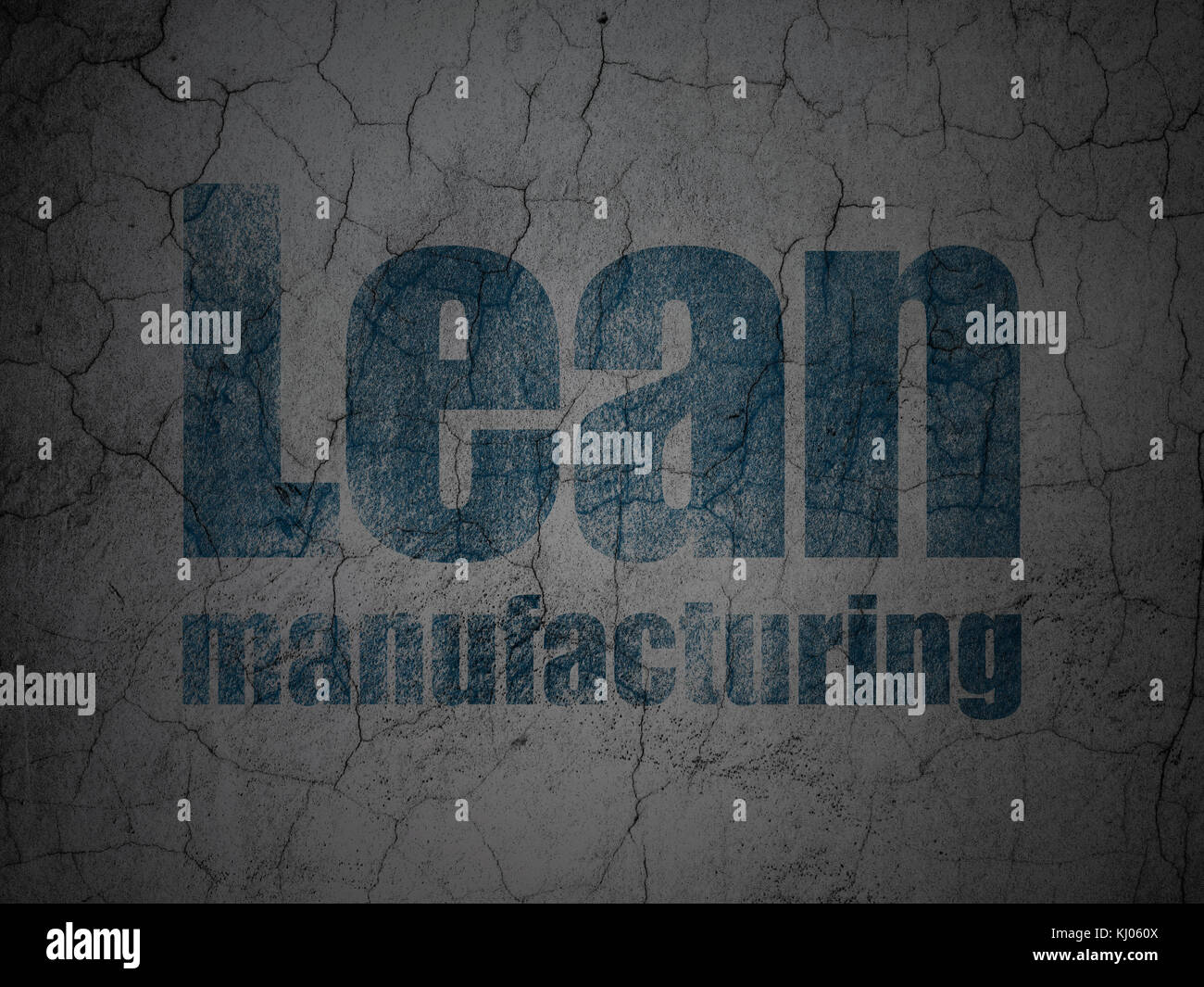 Manufacuring concept: Lean Manufacturing on grunge wall background ...