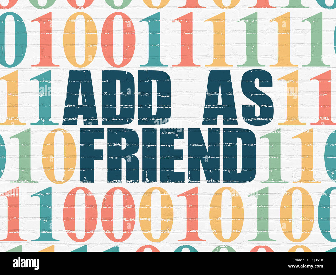 Social network concept: Add as Friend on wall background Stock Photo ...