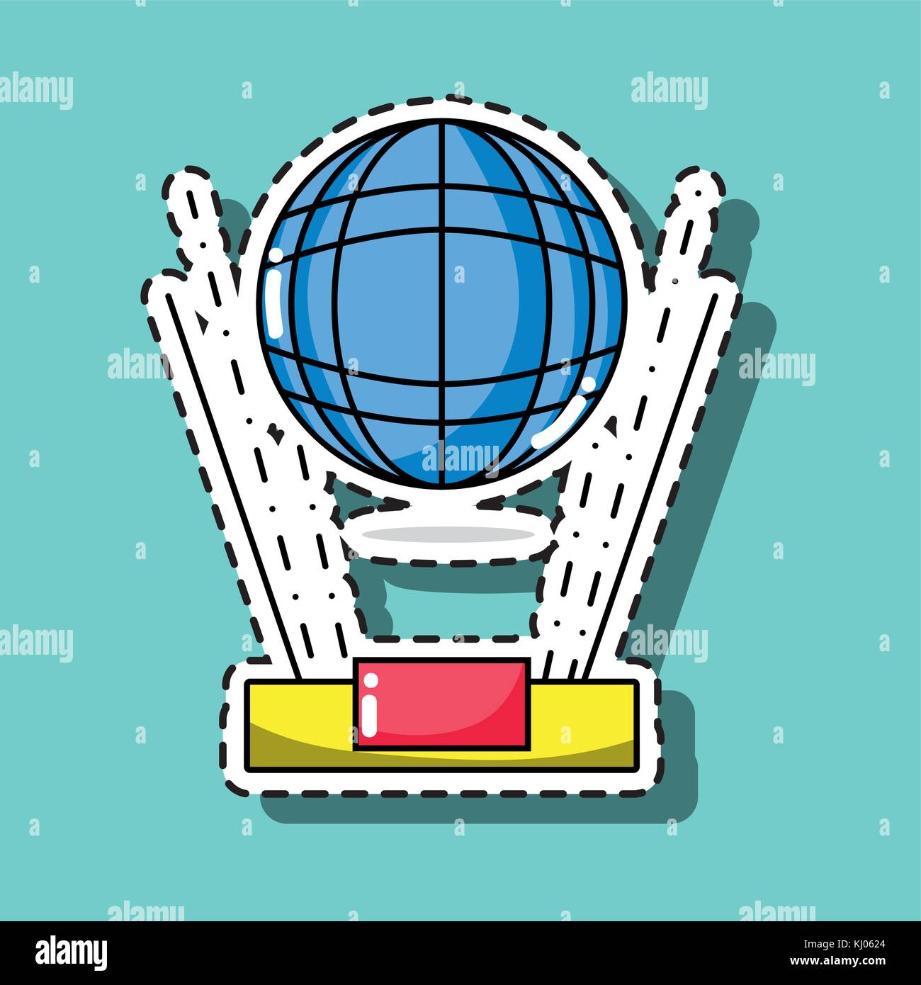 global connection technology patch sticker vector illustration Stock ...