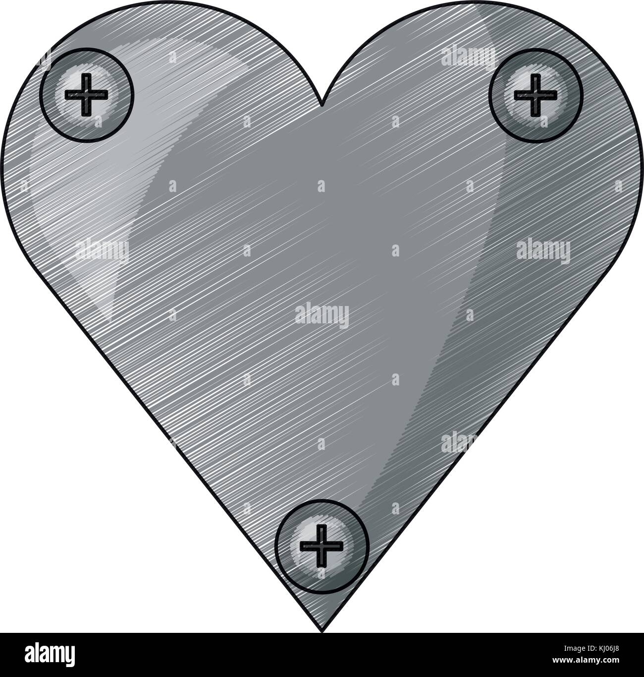 heart with screws icon Stock Vector Image & Art - Alamy