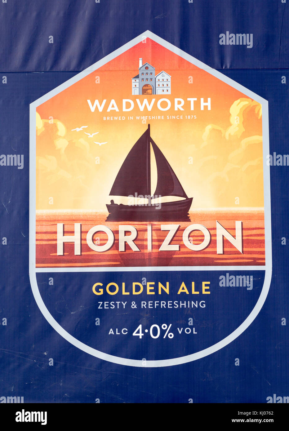 Billboard traditionally brewed beer advertising poster at Wadworth ...