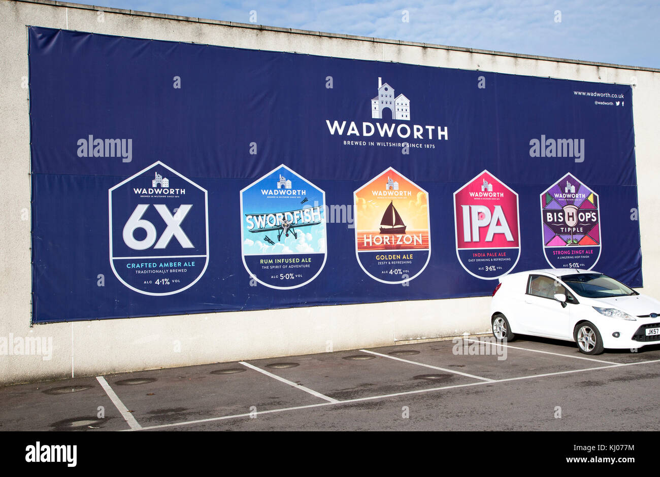 Billboard traditionally brewed beer advertising poster at Wadworth ...