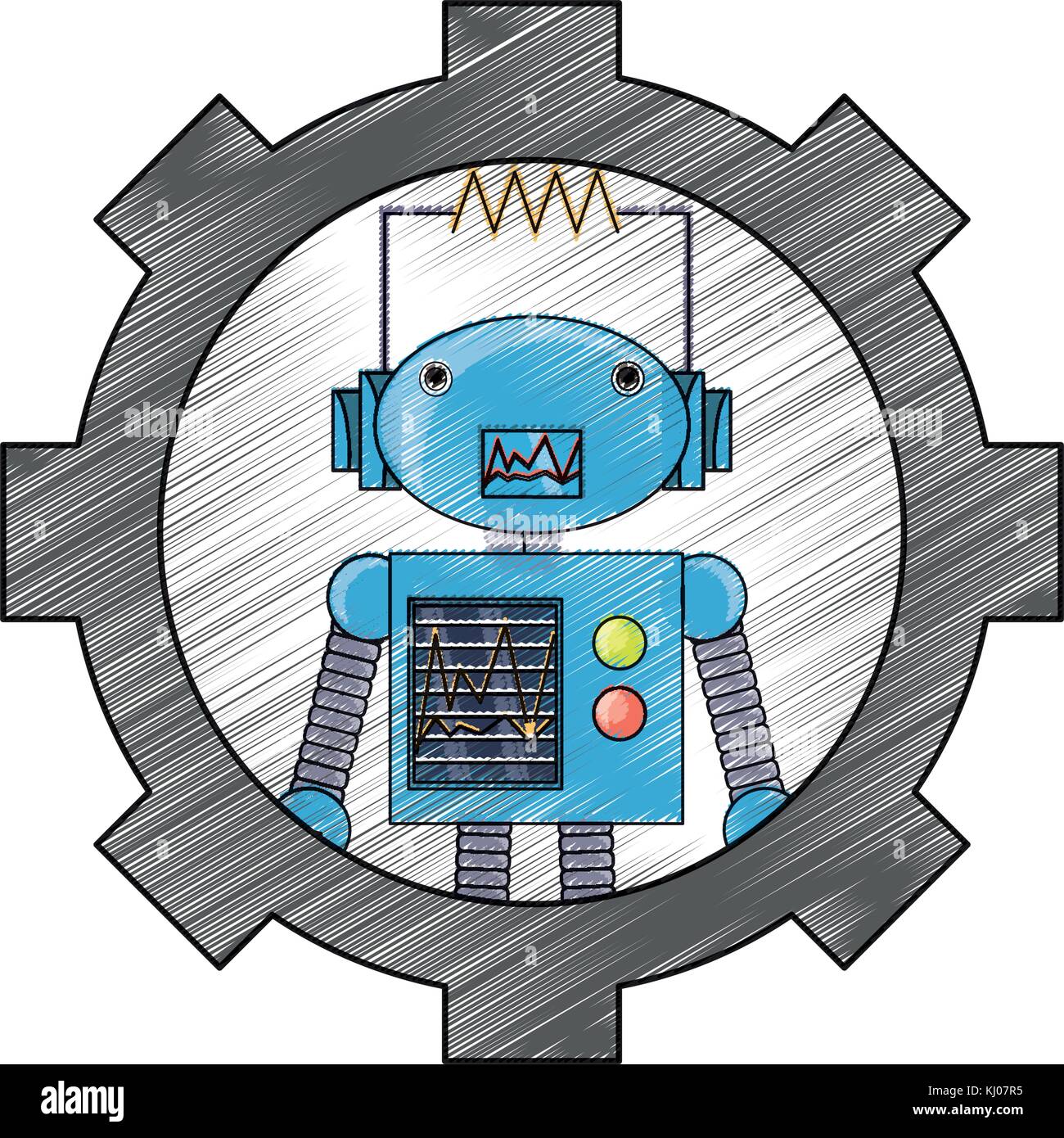 cartoon robot design Stock Vector Image & Art - Alamy