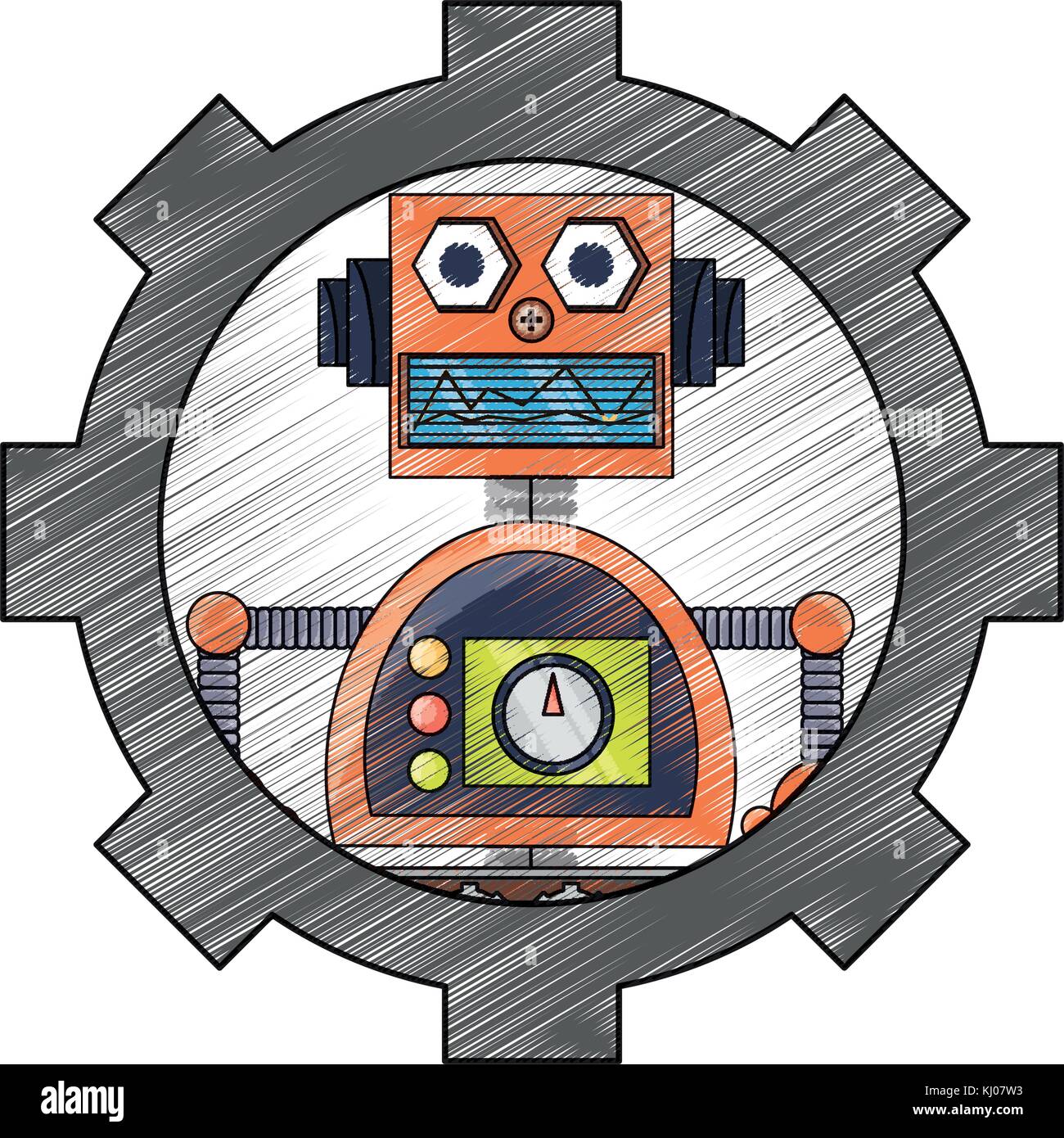 cartoon robot design Stock Vector Image & Art - Alamy