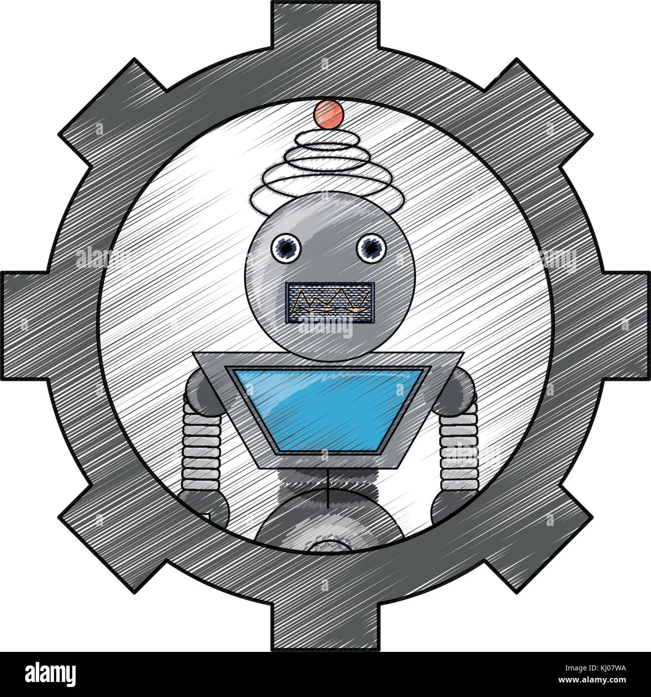 cartoon robot design Stock Vector Image & Art - Alamy