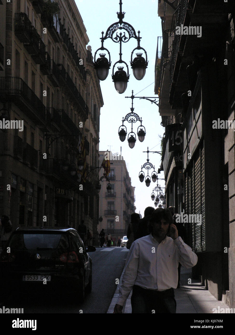 Barcelona street scene Stock Photo - Alamy